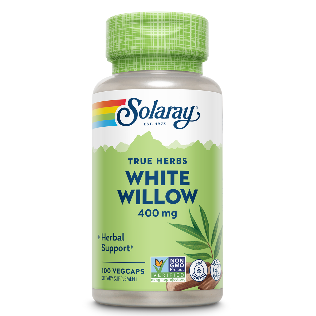SOLARAY White Willow 400mg - White Willow Bark Capsules - Soothing Her ...